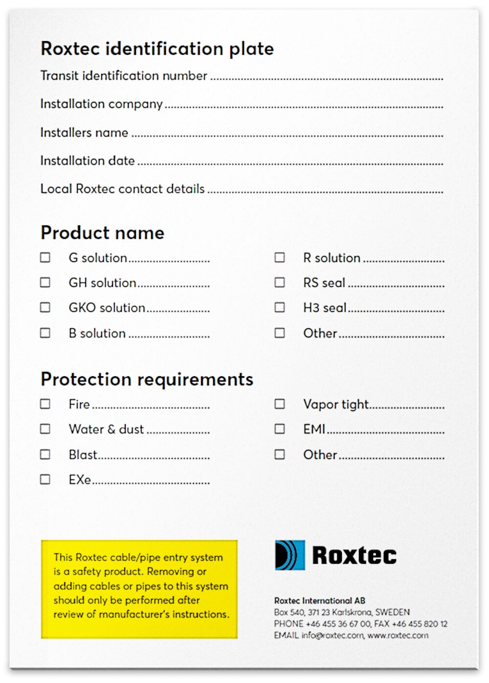 Roxtec Inspection tools | Roxtec Global